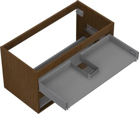 Mexen Box-A, závěsná skříňka 90 cm, 2 zásuvky, ořech, 91AX0-0900-470-2-86