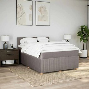 Box spring postel s matrací taupe 160x200 cm textil 3287511