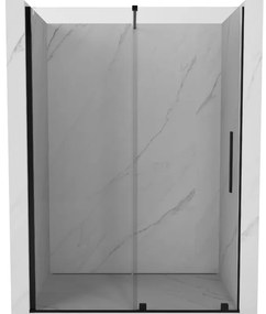 Mexen Velar rozsouvací sprchové dveře 160 cm, Průhledné, Černá - 871-160-000-01-70