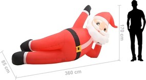 vidaXL Vánoční nafukovací Santa Claus LED IP44 červený 360 cm XXL [289300]