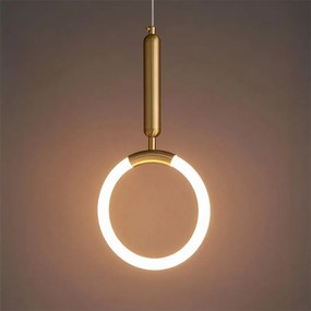 Toolight Toolight, LED závěsné svítidlo 20x40cm, 12W, 3000K, LHJ058-CP1, zlatá matná, OSW-50028