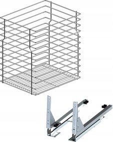 Cargo Koš Na Prádlo Jednoúrovňový 30 CM, Chromový Efekt Rejs