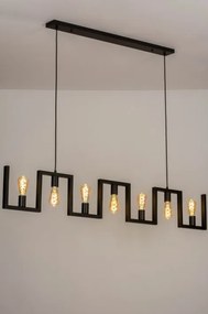 Závěsné černé svítidlo nad stůl Boston Loft Black Big