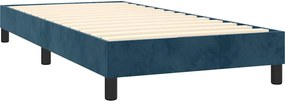 Box spring postel s matrací tmavě modrá 100x200 cm samet 3141291