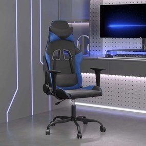vidaXL Herní židle černá a modrá umělá kůže [3143641]