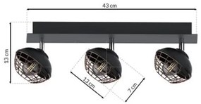 Bodové svítidlo LOGAN 3xE14/40W/230V