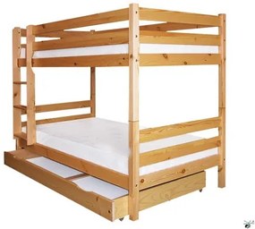 Patrová postel 127  90x200, Odstín: Borovice přírodní cm