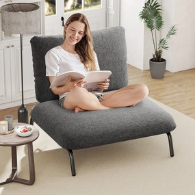 Costway Nadrozměrné křeslo Accent s extra širokým a hlubokým sedákem čalouněným