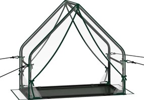 Costway Fóliový mini skleník se 2 rolovacími dveřmi, 92 × 50 × 85 cm