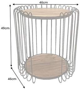Designový odkládací stolek Daquan 49 cm akácie