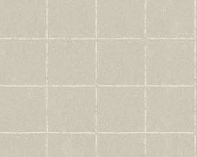 Vliesová tapeta béžovo-krémová, čtverce, kachličky 375514 / Tapety na zeď 37551-4 New Elegance (0,53 x 10,05 m) A.S.Création