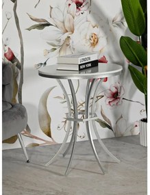 Designový odkládací stolek Nagendra 56 cm stříbrný
