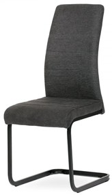Jídelní židle JEREMY — kov, látka, více barev Tmavě šedá