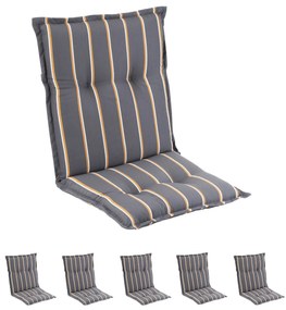 Sylt, čalouněná podložka, podložka na židli, podložka na výše polohovací křeslo, polštář, polyester, 50 × 120 × 9 cm, 6x podložka
