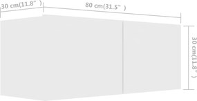 vidaXL Marketos 8dílný set TV skříněk bílý dřevotříska