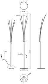 Globo 59229B - LED Stmívatelná dotyková stojací lampa BIZZY LED/36W/230V