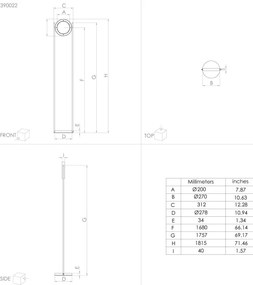 Eglo 390022 - LED Stmívatelná stojací lampa MONTEFANO LED/20W/230V 3000K
