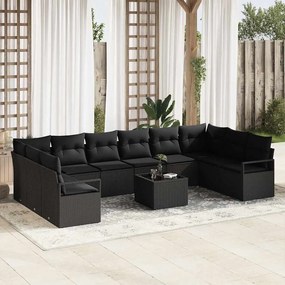 Set pohovek 11 ks Černá polyratan 3346573