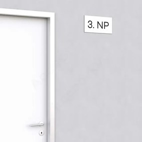 ACCEPT Označení podlaží "3. NP" - stříbrná tabulka - černý popis