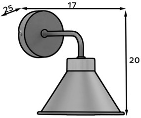 Eltap Moderní nástěnná lampička Detmer, 17x25x20cm