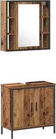 Koupelnové umyvadlové jednotky 3 ks Hnědá 33 x 33 x 185,5 cm 3332554