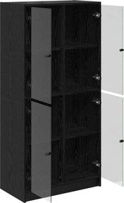 Vysoký bufet Černý dub 68 x 37 x 142 cm Kompozitní dřevo 3402631