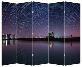 Paraván - Noční obloha s hvězdami (210x170 cm)