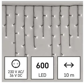 Emos LED vánoční rampouchy IP44 CW 10m 8 módů