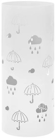 Stojan na deštníky Umbrellas ocelový bílý 246805