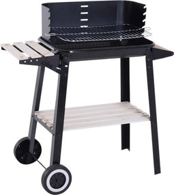 Outsunny Uhlíkový Gril BBQ na Pikniky a Otevřený Oheň 83x46x87 cm | Aosom