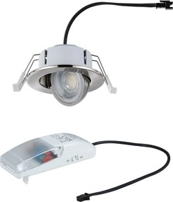 P 92412 LED vestavné svítidlo Zina IP65 5W / 8W 230V stmívatelné 2700 - 4000K kov kartáčovaný - PAULMANN