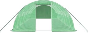 Skleník s ocelovým rámem zelený 32 m² 8 x 4 x 2 m 3188063