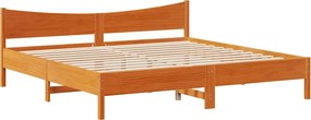 Rám postele se zásuvkami voskově hnědý 200x200cm masiv borovice 3301895