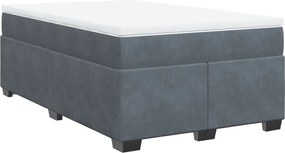 Box spring postel s matrací tmavě šedá 120 x 200 cm samet 3285276