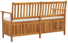 Úložná lavice s poduškou 148 cm masivní akáciové dřevo,  316737