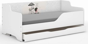 Wooden Toys Dětská postel LILU 160x80 – Holčička na výletě