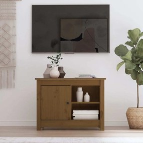 vidaXL TV skříňka 70 x 36,5 x 52 cm masivní borové dřevo [814580] Barva: Černá