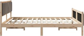 Rám postele Hnědá a taupe 180 x 200 cm Masivní borovicové dřevo 3394306