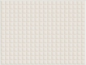 Zátěžová deka světle krémová 152 x 203 cm 11 kg textil 3154820