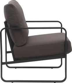 Relaxační křeslo Manea umělá kůže – hnědá