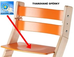 WOOD PARTNER Rostoucí židle - sedák oranžový