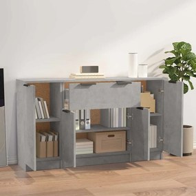 Příborníky 3 ks betonově šedé kompozitní dřevo 3115831