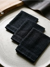 Sinsay - Sada ručníků na ruce 3 pack - černá