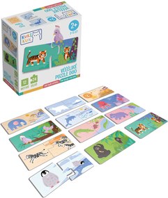 EFKO KukiKuk Véééliké baby puzzle duo Kde bydlí zvířátka 24 dílků ef80036