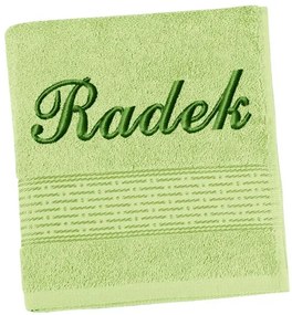 Bellatex Froté ručník proužek s výšivkou jména 50x100 cm světlá zelená