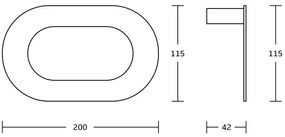 Mexen Adox, prstenový držák na ručníky, zlatá lesklá, 7018232-50