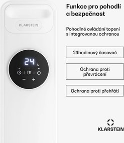 Klarstein Olejový radiátor Thermaxx | 2500 W | 25 m² | 3 režimy | 7 až 35 °C | 44 cm x 64 cm