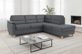 XXXLutz ROHOVÁ SEDAČKA, textil, kůže, černá Sit & More - Sedací soupravy - 00014403324W