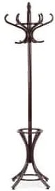 Autronic Věšák Dřevěný stojanový věšák, tmavě hnědý lak, pololesk, v - 186 cm (F-2059 BR)