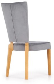 HALMAR ROIS židle dub medový/šedá